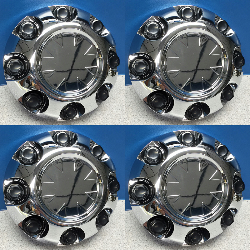 Chevrolet Silverado GMC Sierra 8 Lug Chrome Center Caps 17" Wheel Rim ...
