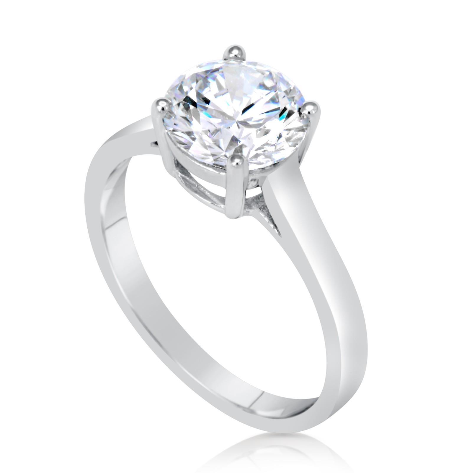 100 Natural Diamond Engagement Ring 18K White Gold 1 2 Ct D Si1 100 Natural Diamond Engagement Ring 18K White Gold 1 2 Ct D Si1