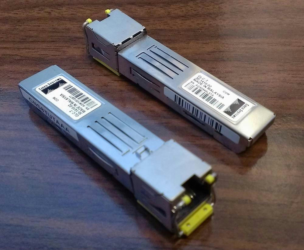 Cisco GLC-T Original Genuine 1000Base-T Copper SFP Gigabit Transceiver ...