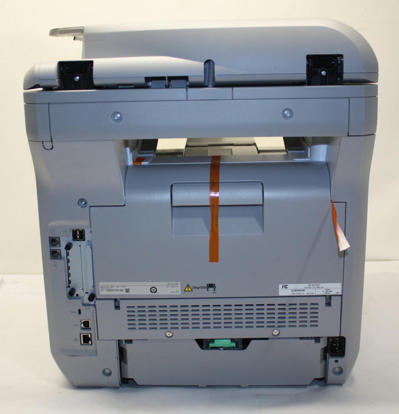 Ricoh SP 4510SF All-in-One MFP Mono (For Parts) Printer, 407302 ...