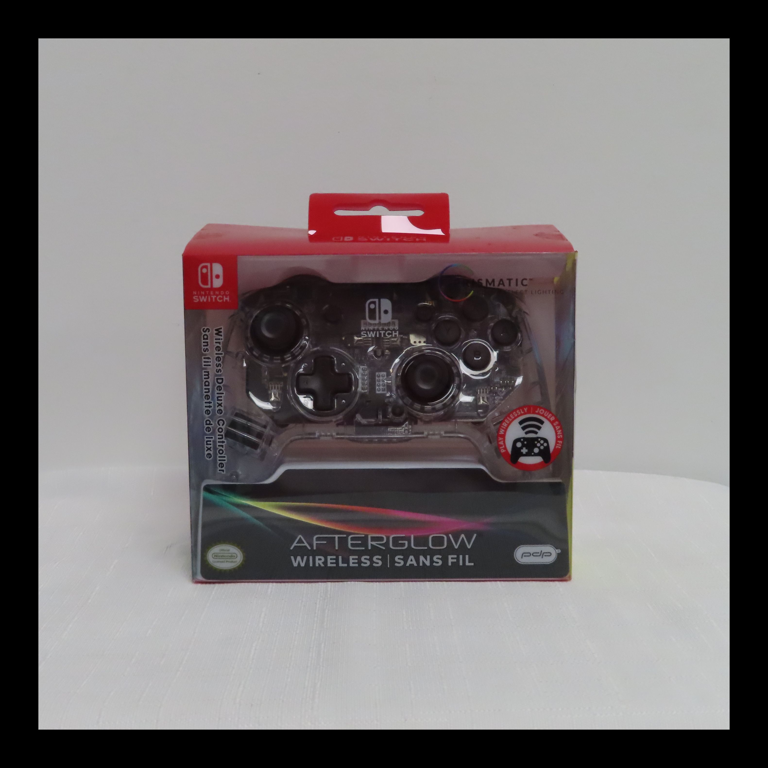PDP Afterglow Clear Nintendo Switch Wireless Deluxe Controller NEW | eBay