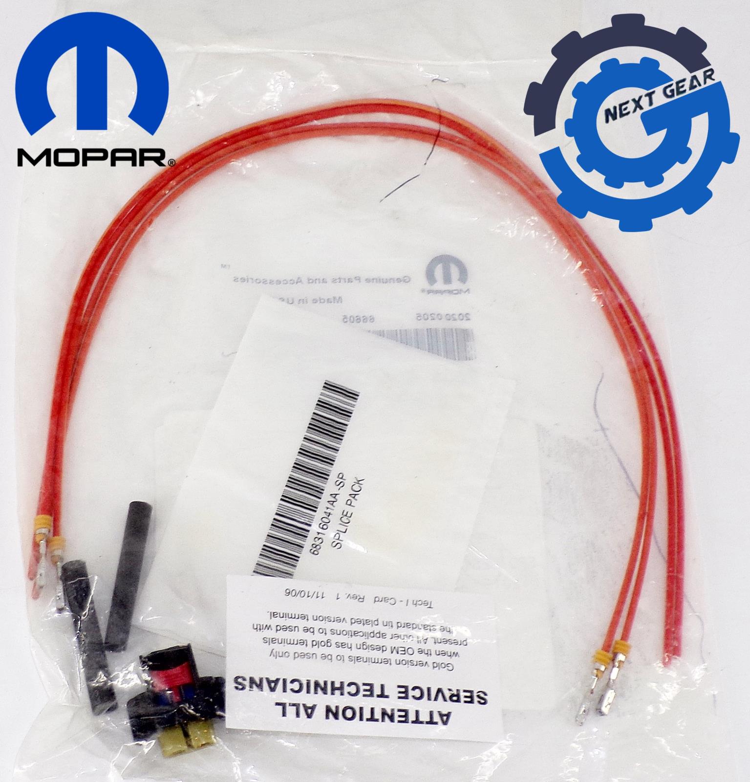 68316041AA New OEM Mopar 2 Way Wiring Harness Connector Kit – Next Gear ...