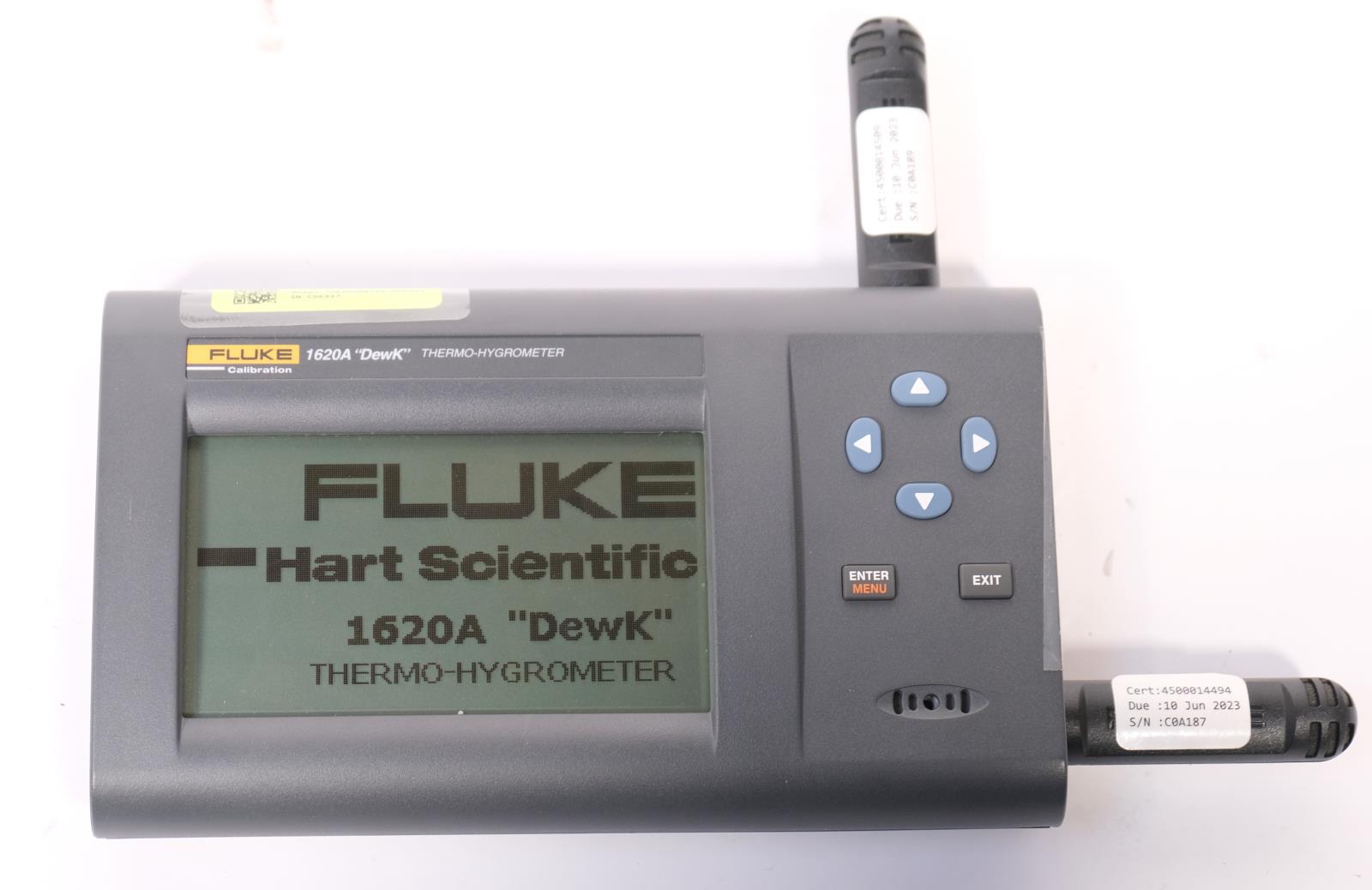 Fluke 1620A Dewk Digital Thermometer-Hygrometer with 2x 2626-H Sensors ...